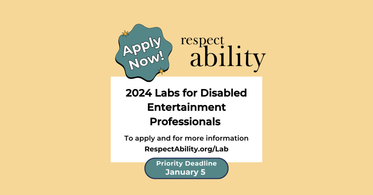 2024 RespectAbility Entertainment Labs (2024) - Coverfly